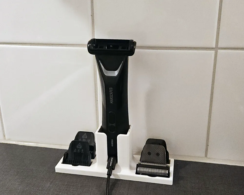 Manscaped Lawnmower 5.0 Stand (with attachments) by phille0 - MakerWorld