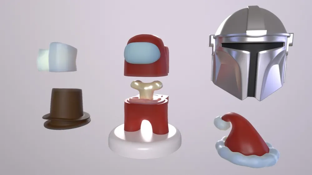 Among Us - Customizable Character with Mandalorian Hat by ARt - MakerWorld