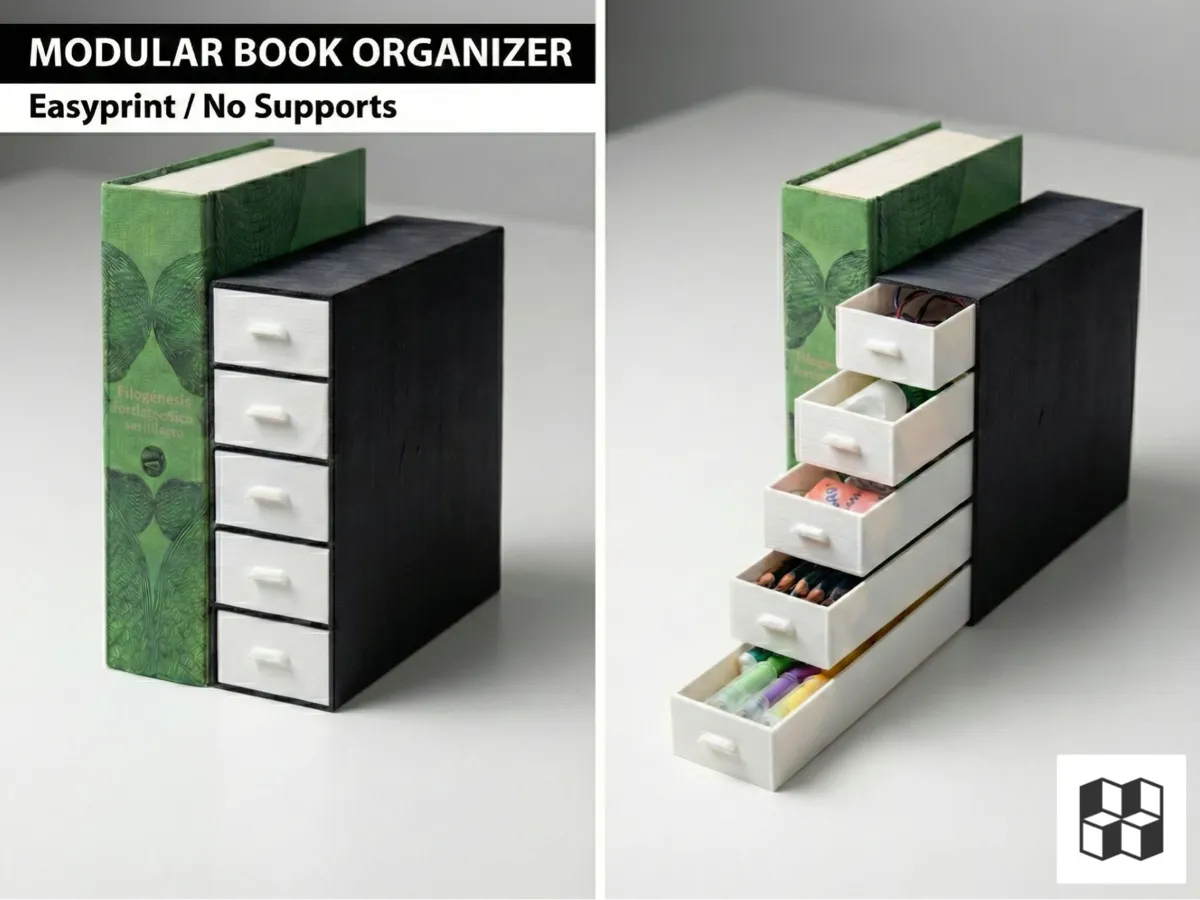 The Librarian: Modular Book Organizer - Free 3D Print Model - MakerWorld