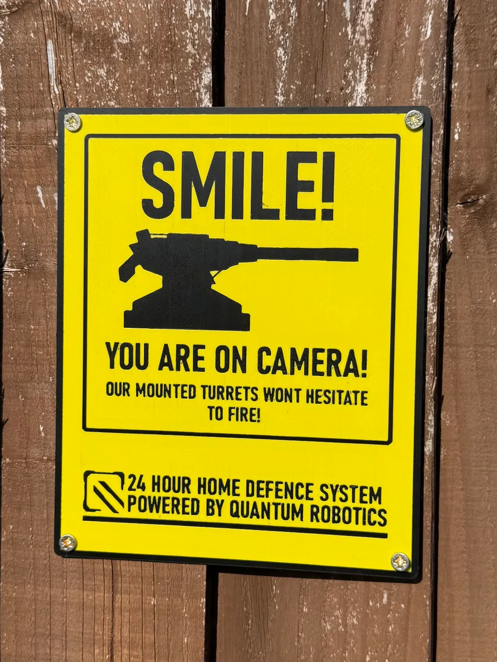 Quantum Robotics CCTV Sign V1 by N5XK - MakerWorld