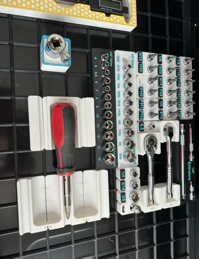 Gridfinity Universal Socket Tray- Standing upright by snjames316 ...