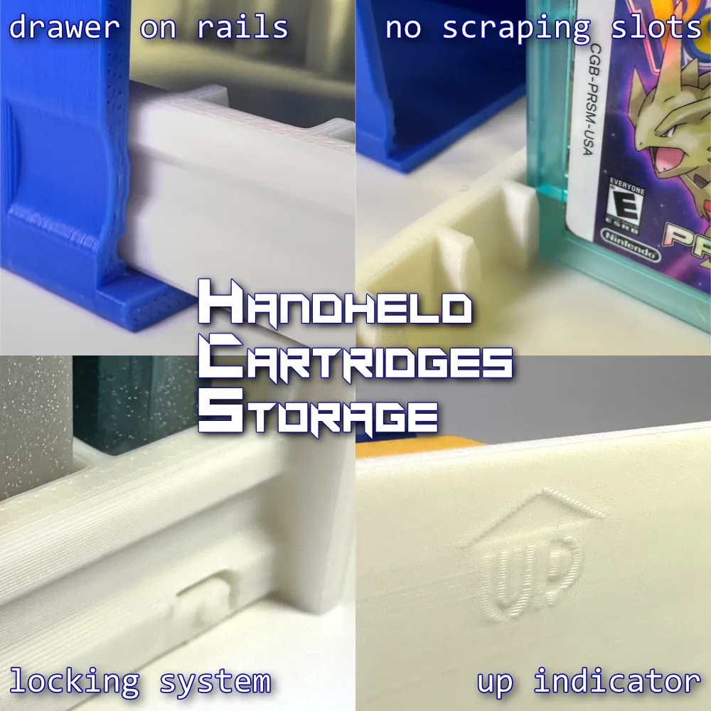 Handheld Cartridges Storage (GameBoy and more...) - Free 3D Print Model ...