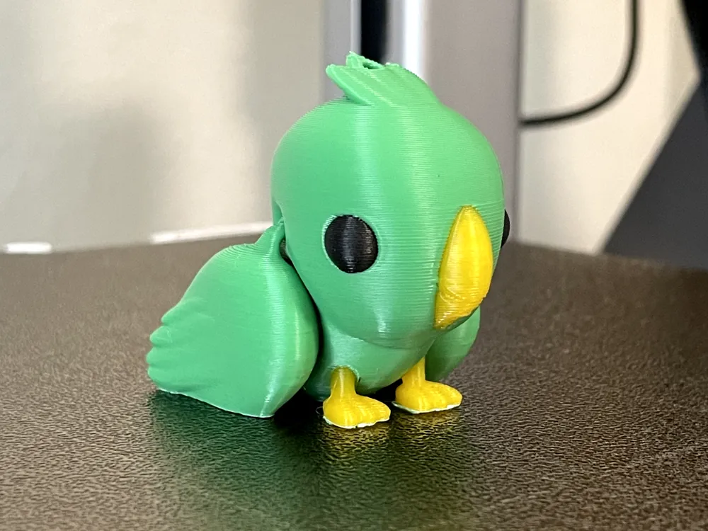 Articulated Baby Parrot (Toy + Keychain) - Free 3D Print Model - MakerWorld