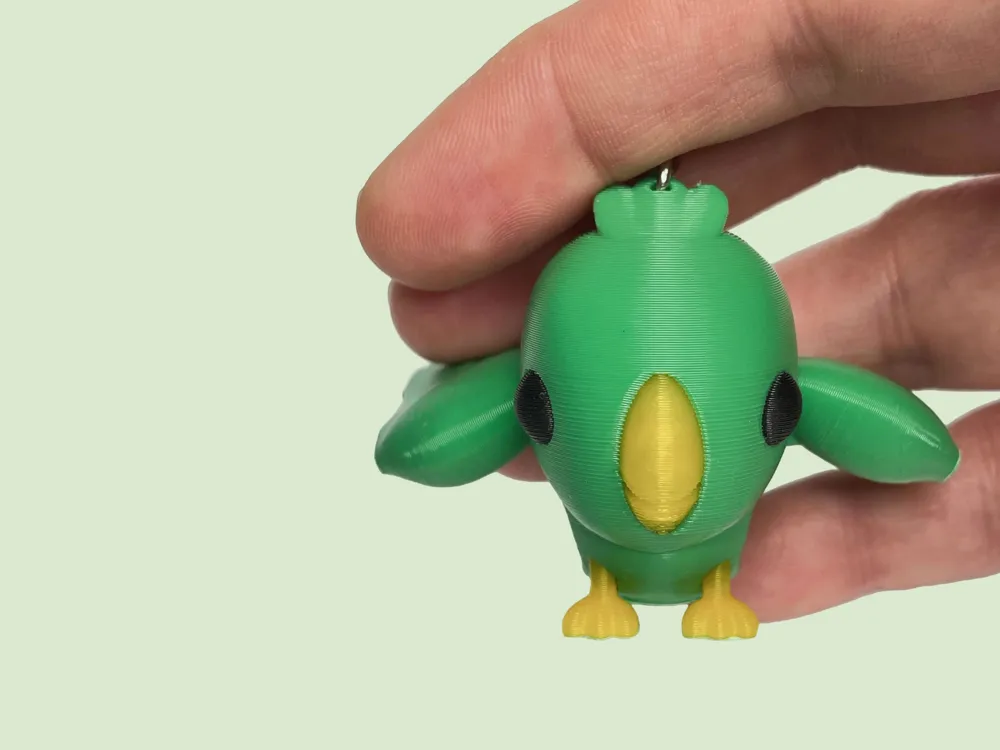 Articulated Baby Parrot (Toy + Keychain) - Free 3D Print Model - MakerWorld