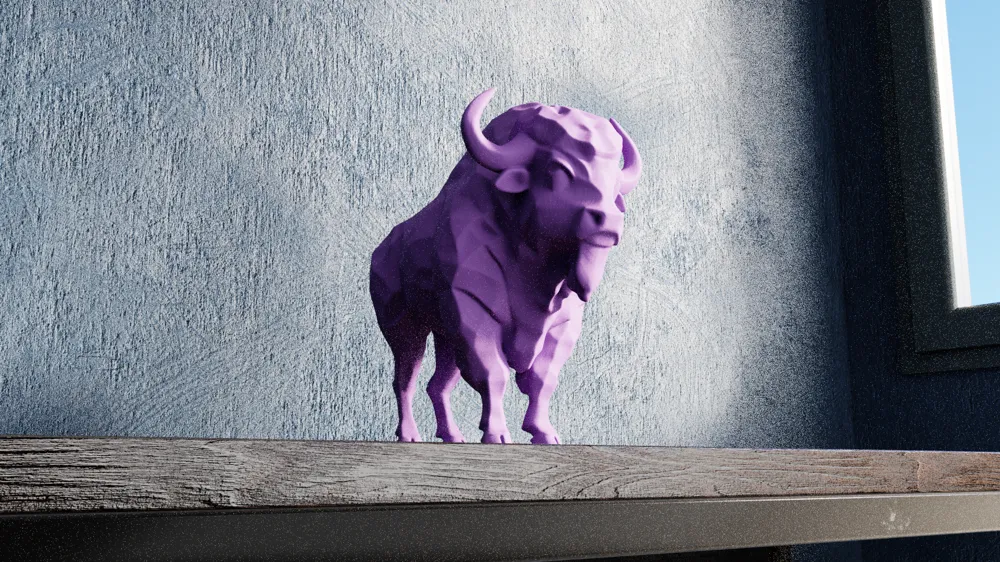 Low Poly Buffalo - Free 3D Print Model - MakerWorld