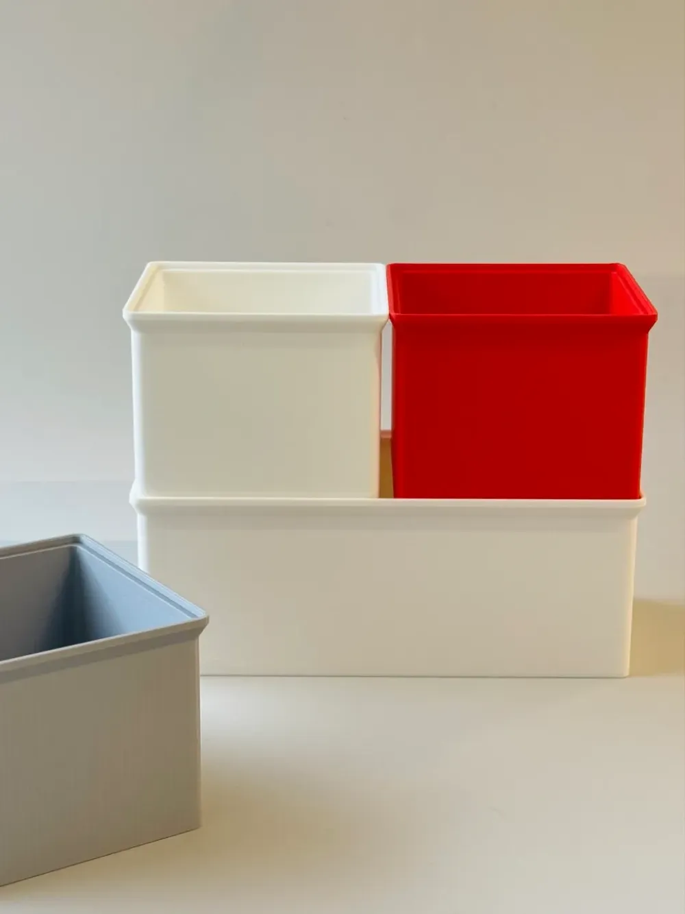 Stackable boxes, multiple sizes, can be freely combined and stacked by ...