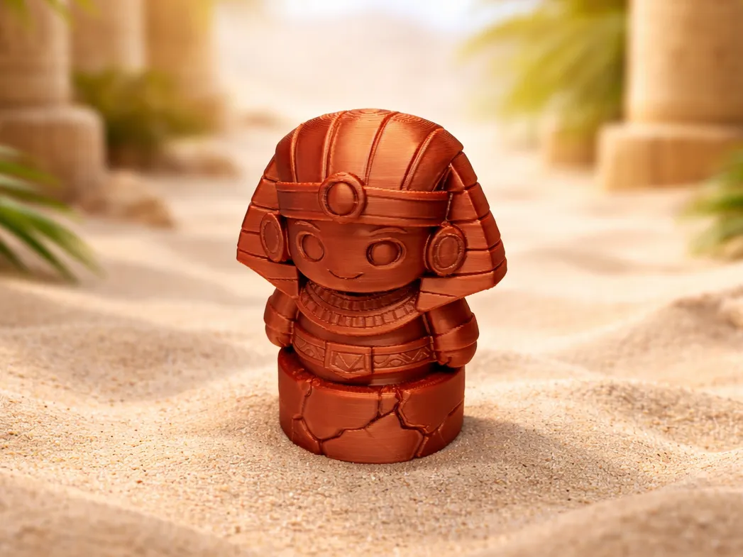 Chibi Pharaoh Mini Figure Temple Guard - Free 3D Print Model - MakerWorld