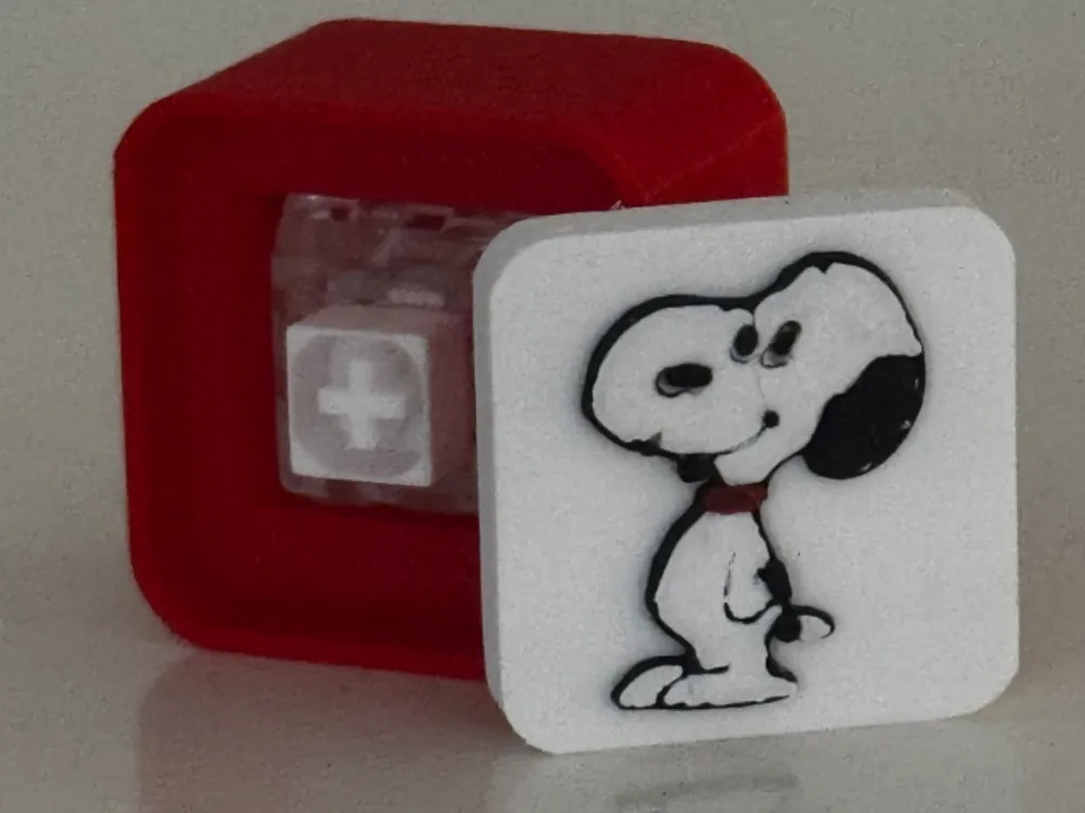 Snoopy square fidget clicker - Free 3D Print Model - MakerWorld