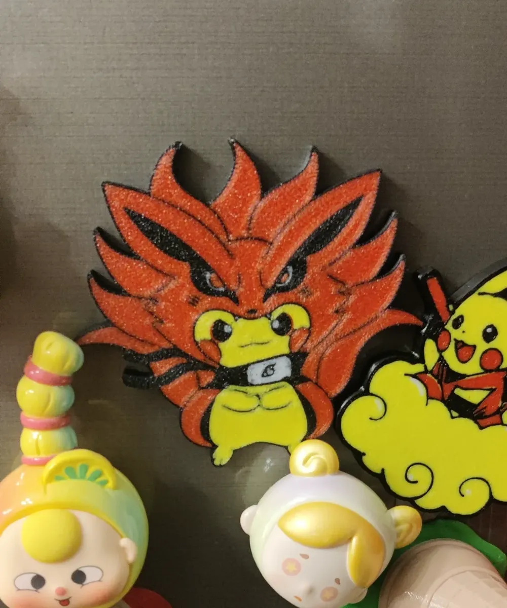 Pokémon Fridge Magnet Series Pikachu - Naruto Nine-Tailed Fox Version ...