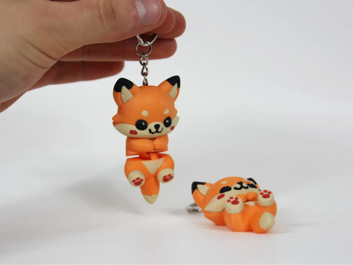 red fox keychain - Free 3D Print Model - MakerWorld