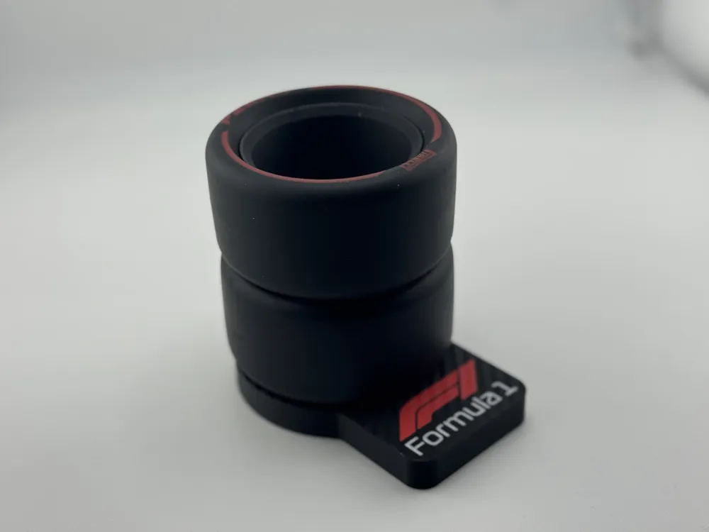 Formula 1 Pen Holder with real rubber Tire - Free 3D Print Model ...