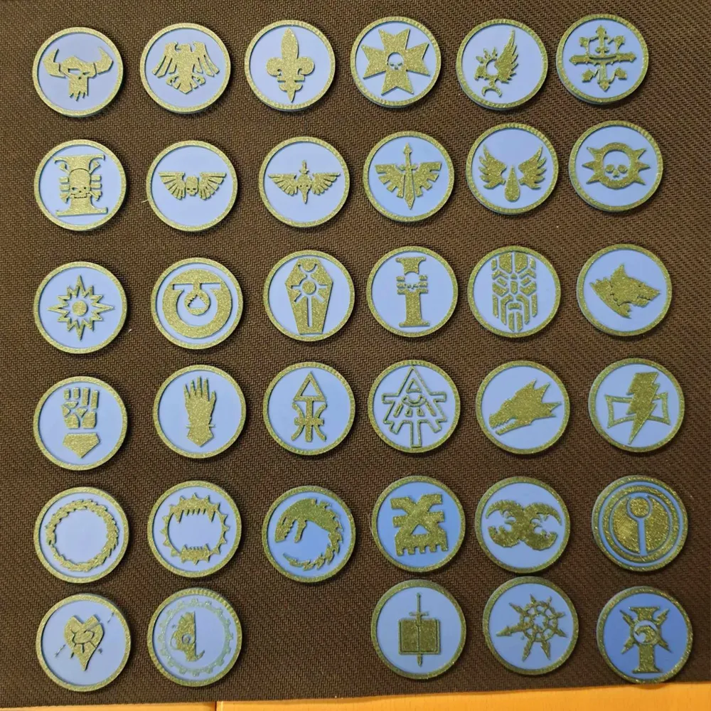 Warhammer 40k objective control tokens II by Underground Tabletop ...