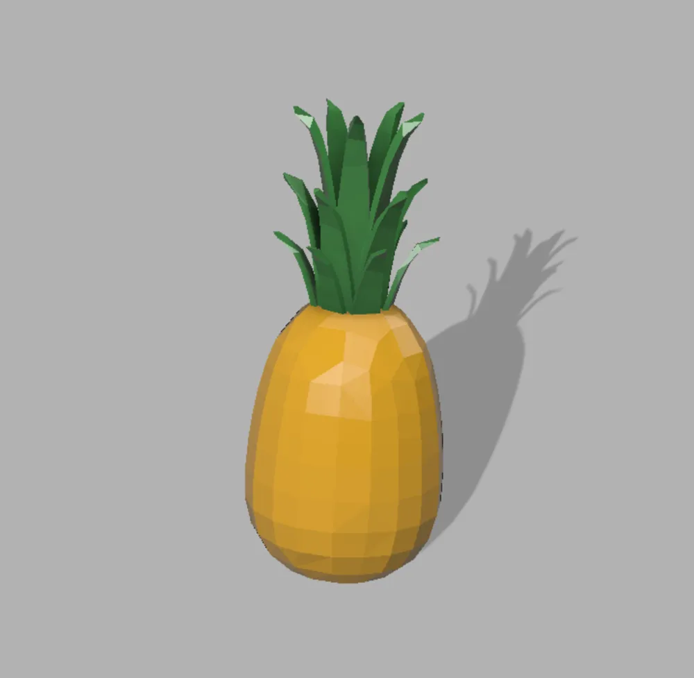 Low Poly Pineapple by Print NinjaMakerWorld: Download Free 3D Models