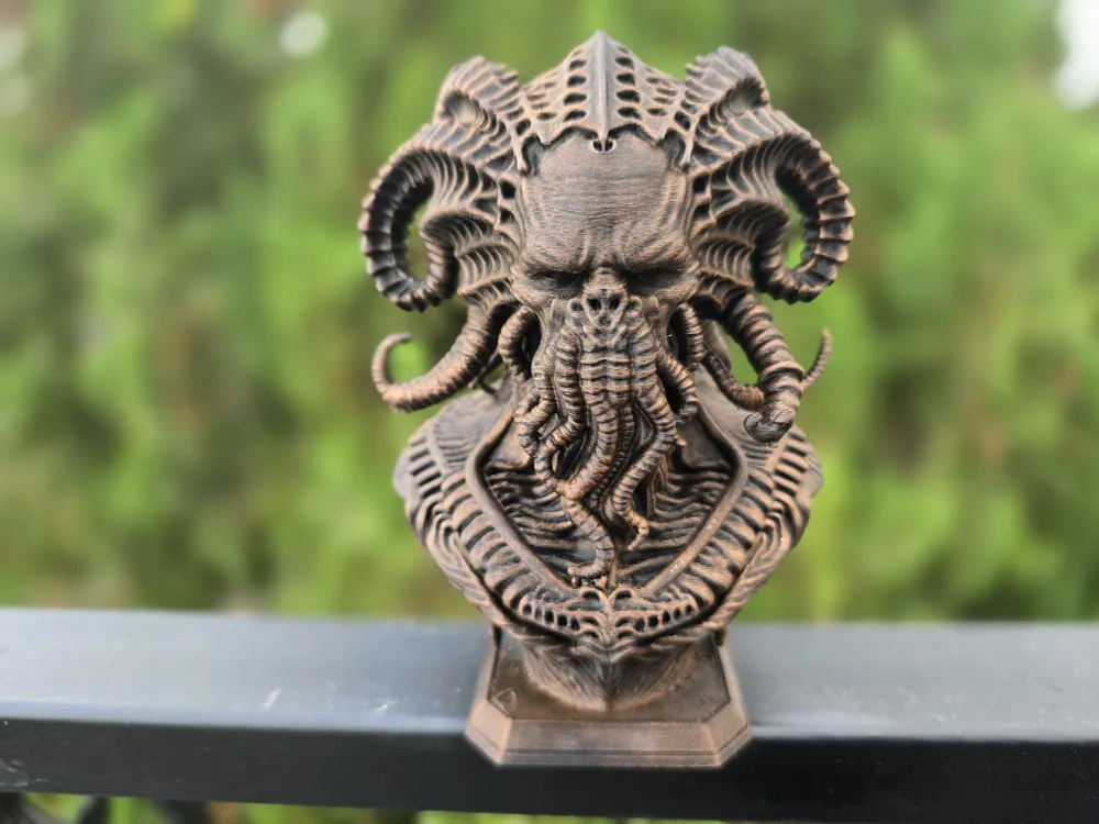 Elder Cthulhu Bust – Dark Myth Statue - Free 3D Print Model - MakerWorld