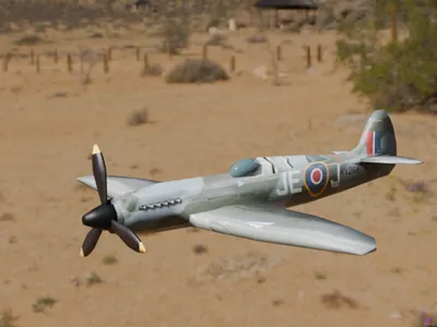 Spitfire Fighter plane with rotating propeller by Moodwend MakerWorld ...