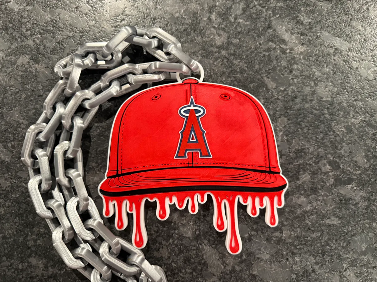 Los Angeles Angels Drip Baseball Cap Hype Chain - Free 3D Print Model ...
