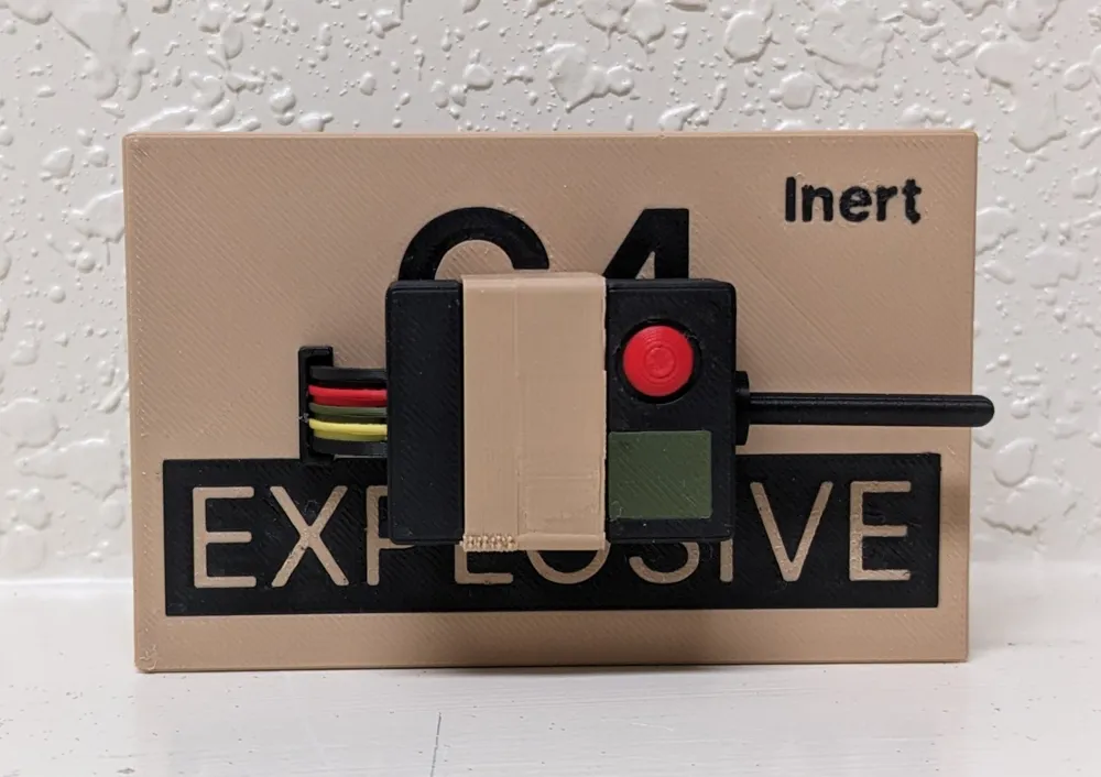 Block of C4 with Optional Fuse Attachment by Rexi Labs - MakerWorld