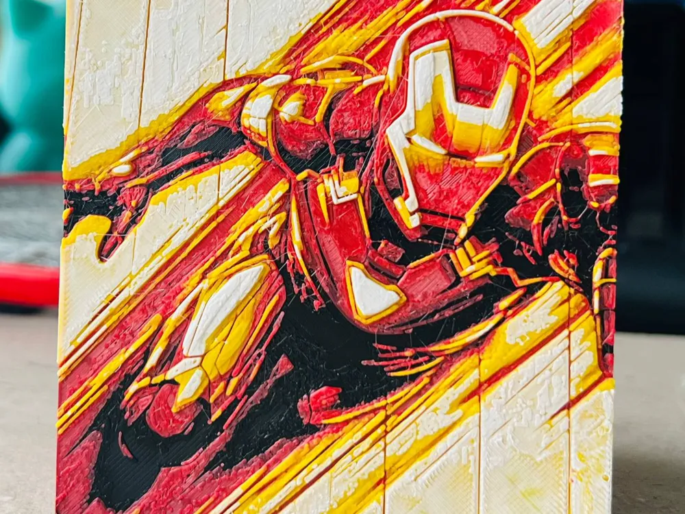 Iron Man Hueforge 4 colors by Cookie Cutter Rodriguez - MakerWorld