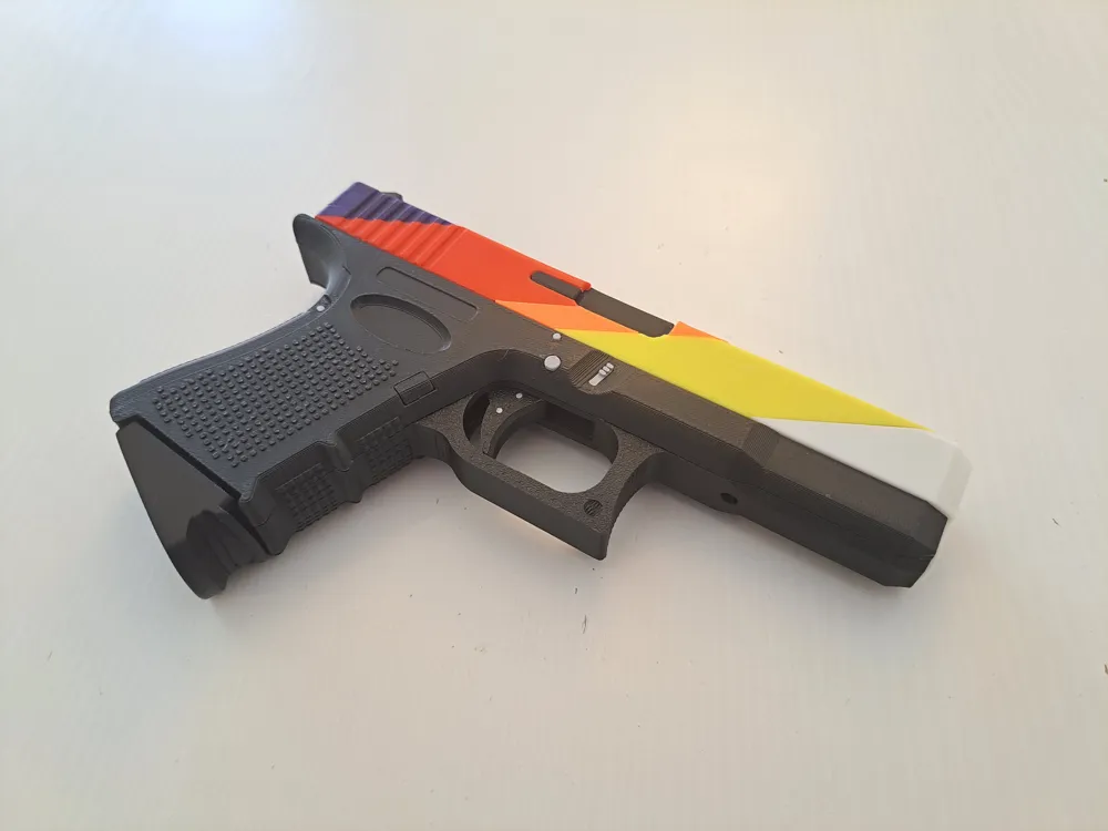 Glock 18 Fade (Blowback Rubber Band Gun) by THE MOC CHANNEL MakerWorld ...