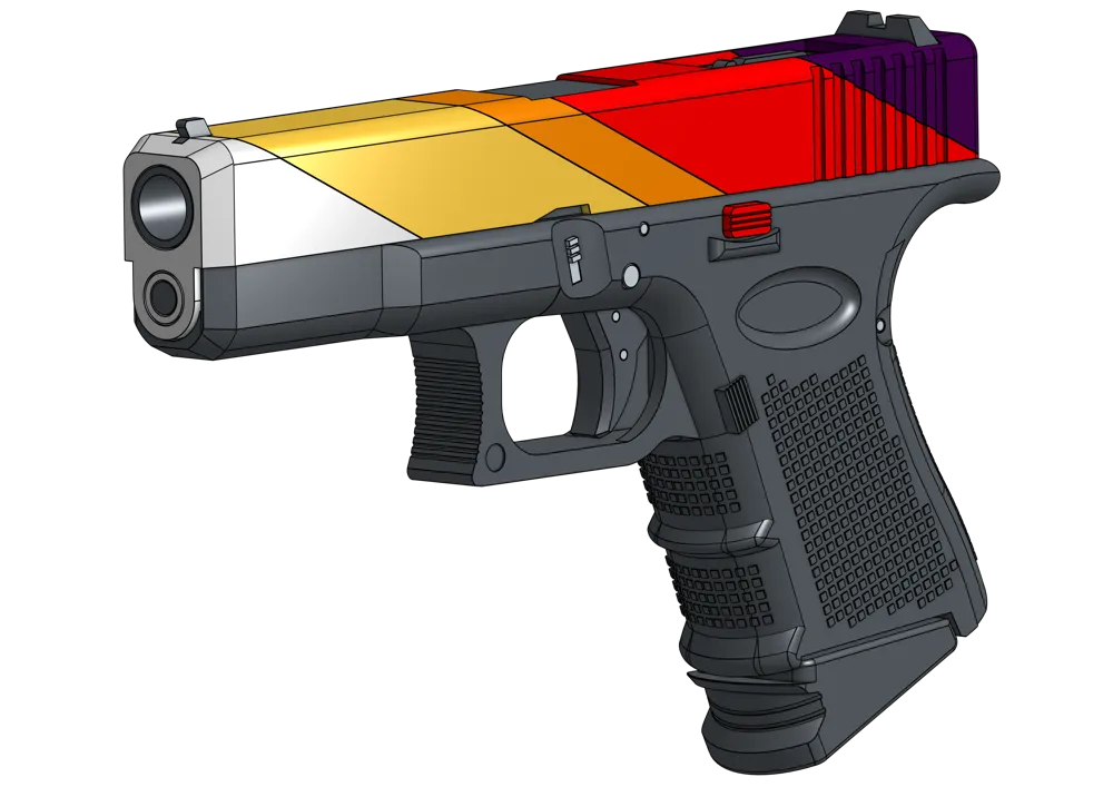 Glock 18 Fade (Blowback Rubber Band Gun) by THE MOC CHANNEL MakerWorld ...