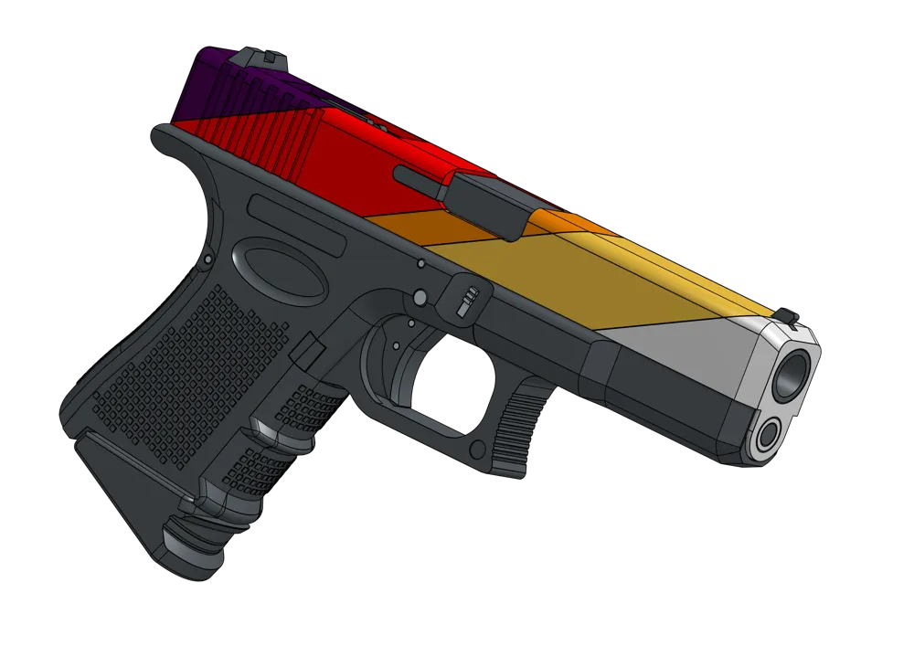 Glock 18 Fade (Blowback Rubber Band Gun) by THE MOC CHANNEL MakerWorld ...