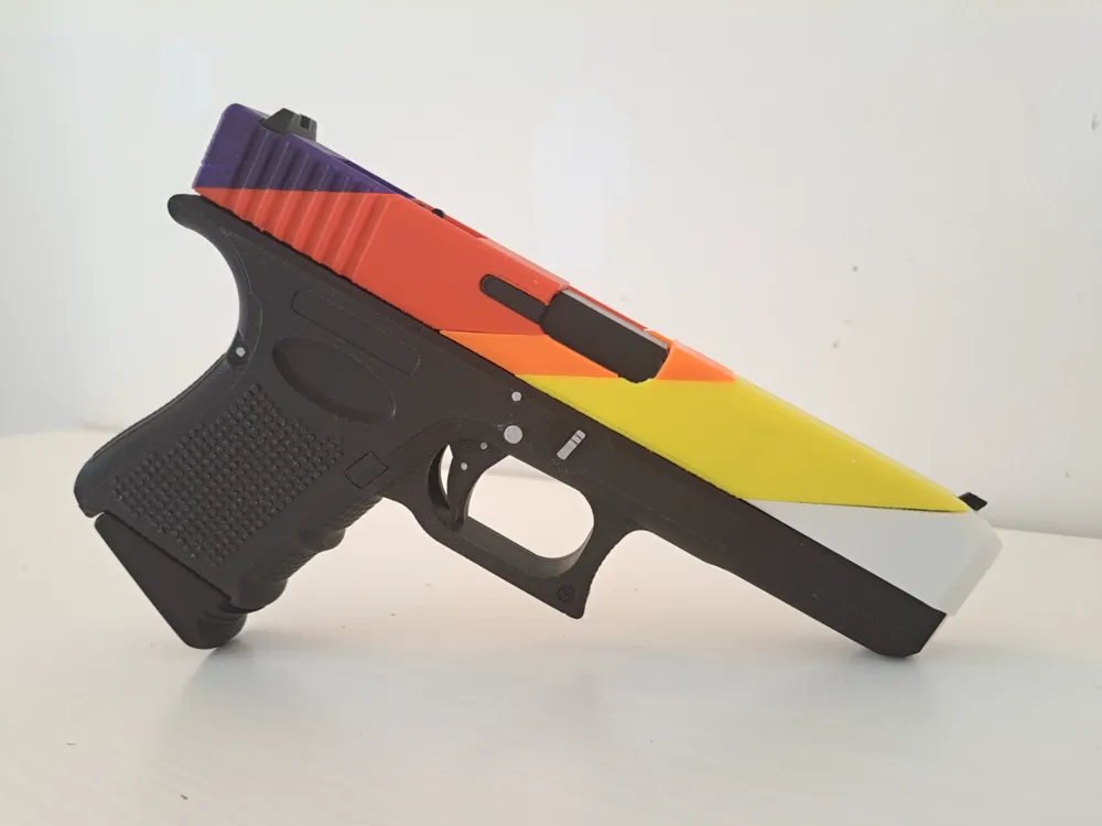 Glock 18 Fade (Blowback Rubber Band Gun) - Free 3D Print Model - MakerWorld