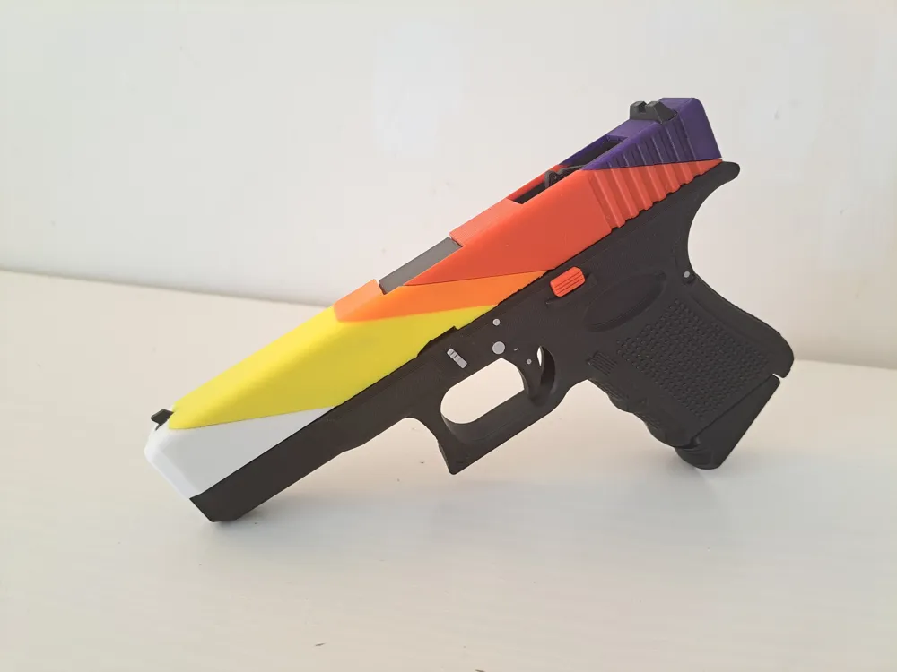 Glock 18 Fade (Blowback Rubber Band Gun) by THE MOC CHANNEL MakerWorld ...