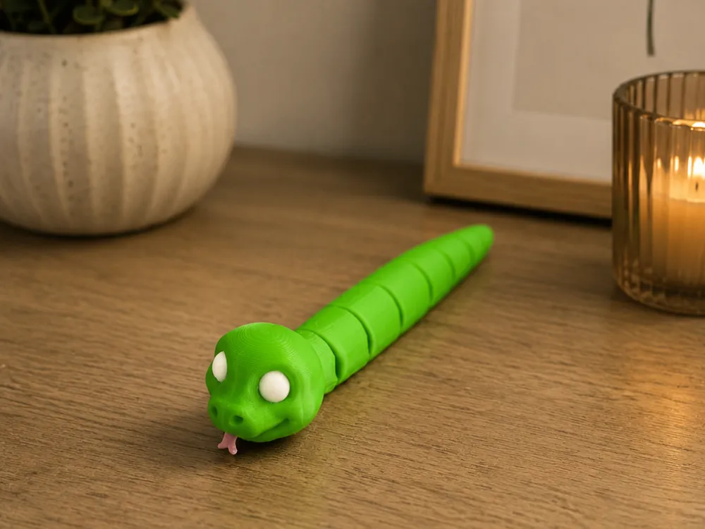Cute Flexi Snake Toy – Easy-to-Print Articulated - Free 3D Print Model ...