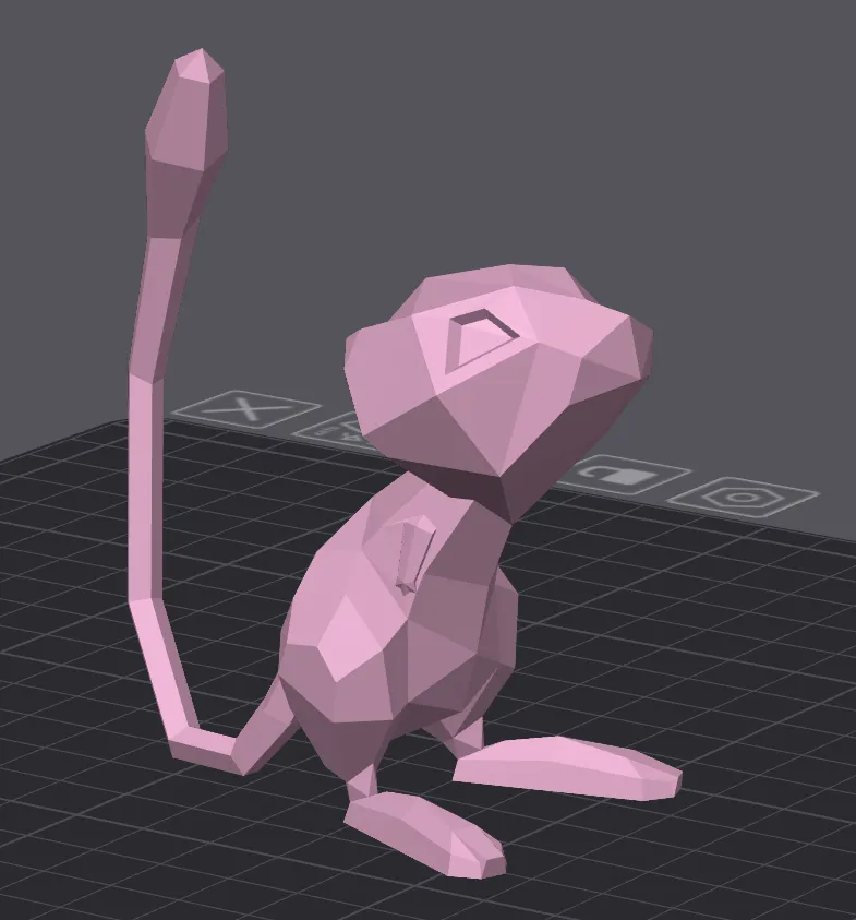 Low Poly Mew - Pokemon 151 Remixed by E.T. - MakerWorld
