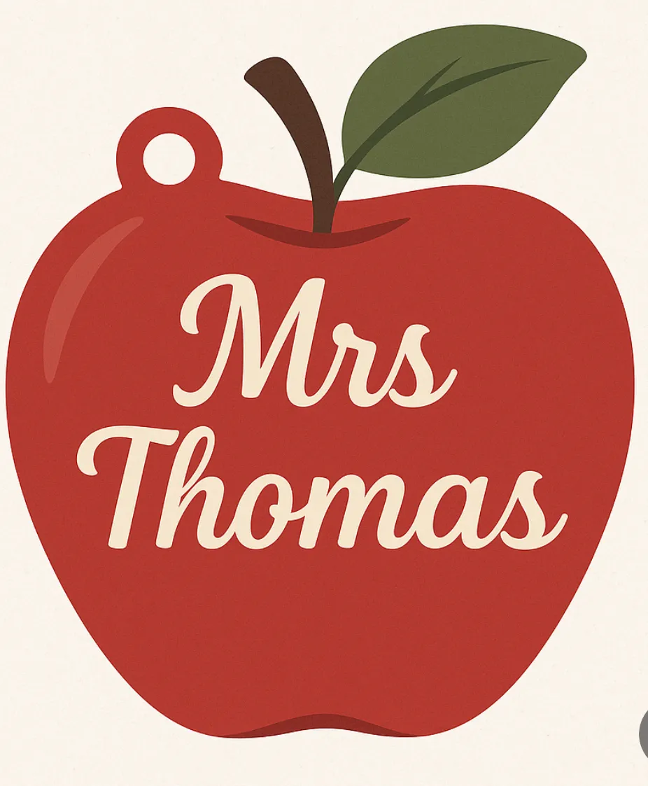 Apple Themed Teacher's Keychain - Free 3D Print Model - MakerWorld