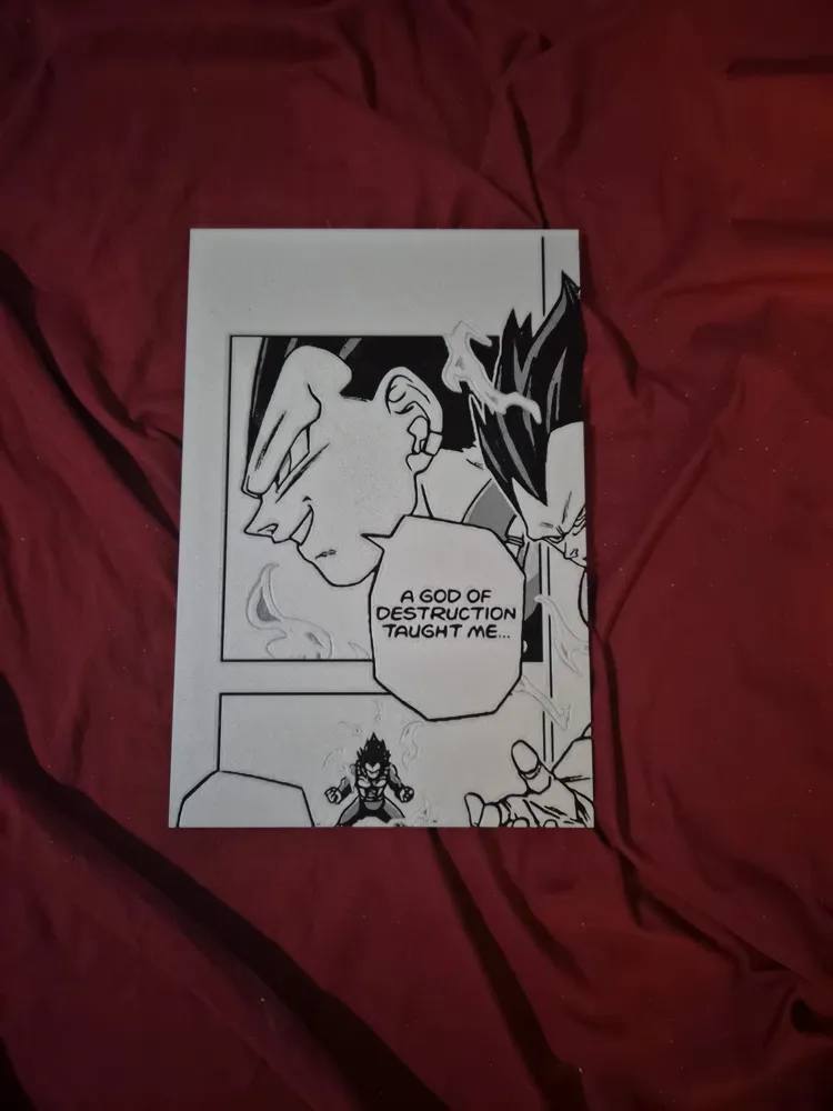 Ultra Ego Vegeta Manga Panel - Free 3D Print Model - MakerWorld