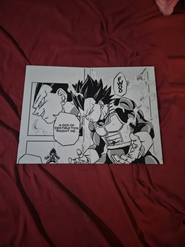 Ultra Ego Vegeta Manga Panel - Free 3D Print Model - MakerWorld