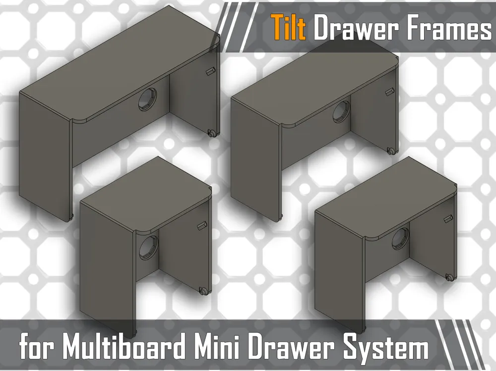Tilt Drawer Frames for MB Mini Drawer system - Free 3D Print Model ...