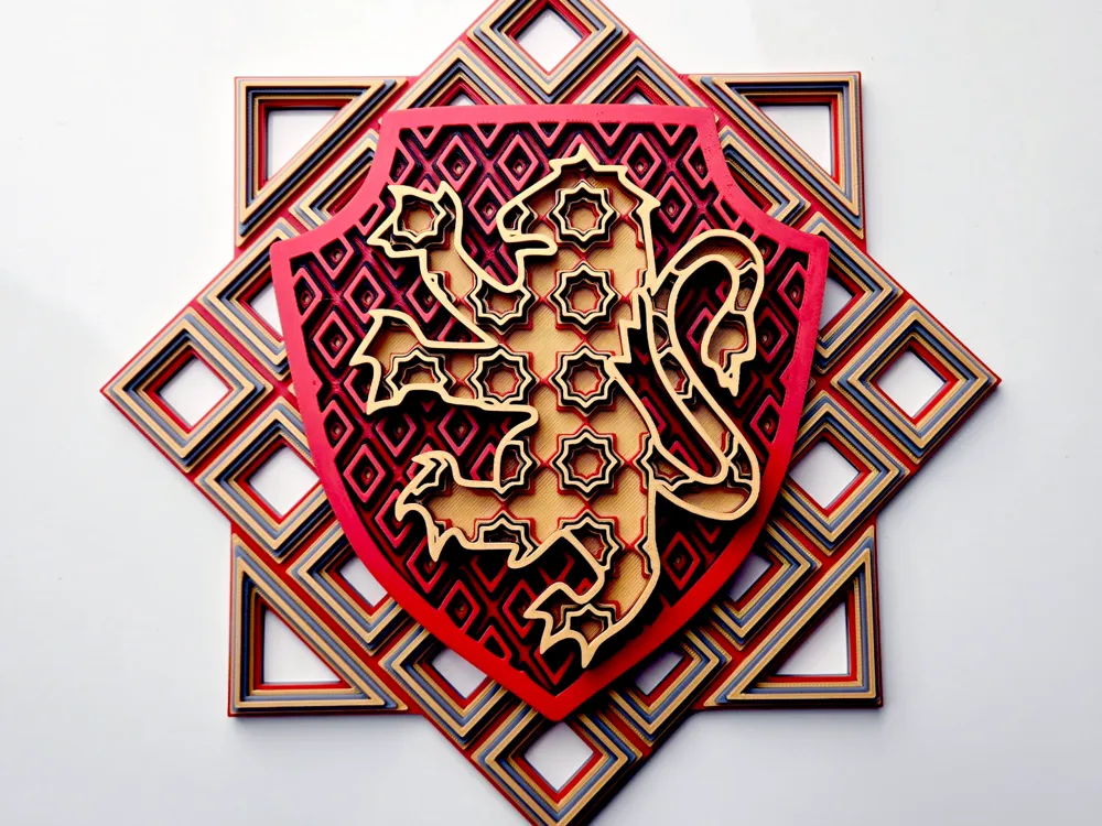 Harry Potter Gryffindor Dimensional Grid Mosaic by w3r3wolv3s ...