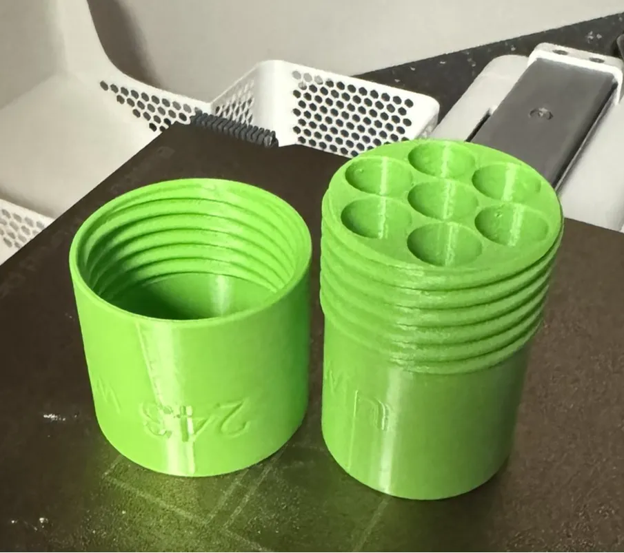 7 round cartridge container 243 win V2 - Free 3D Print Model - MakerWorld