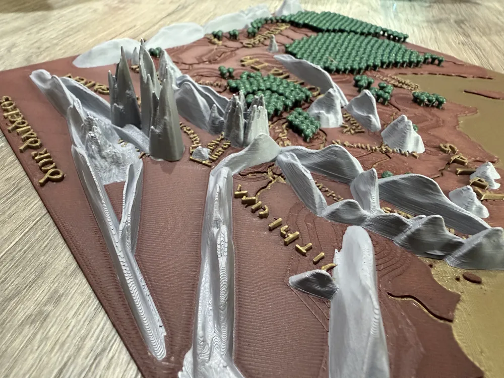 Beleriand Map - Free 3D Print Model - MakerWorld