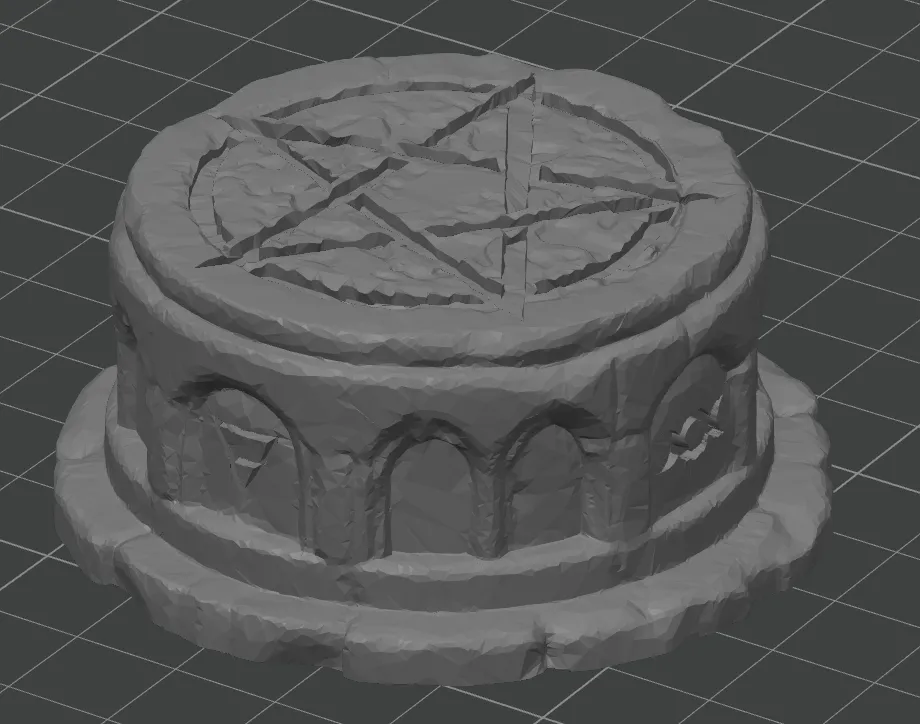 Altar with pentagram and runes - DND scenery by Together 3D - MakerWorld