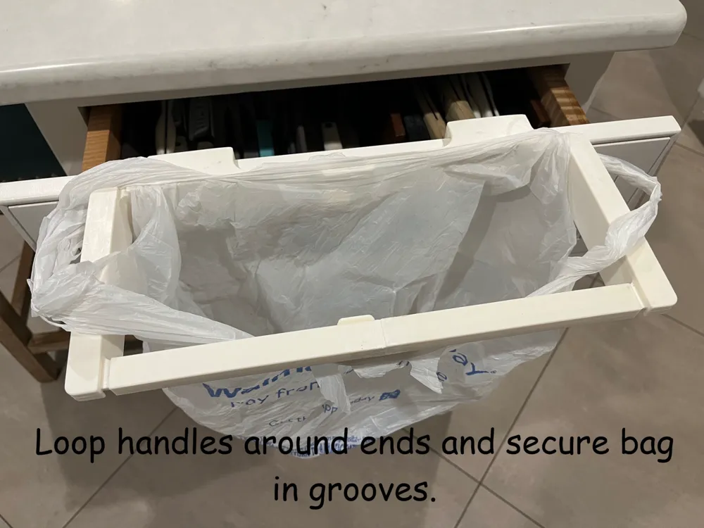 Trash Bag Holder 13 Gal Single Use Plastic Garbage by Swamp Innovations ...