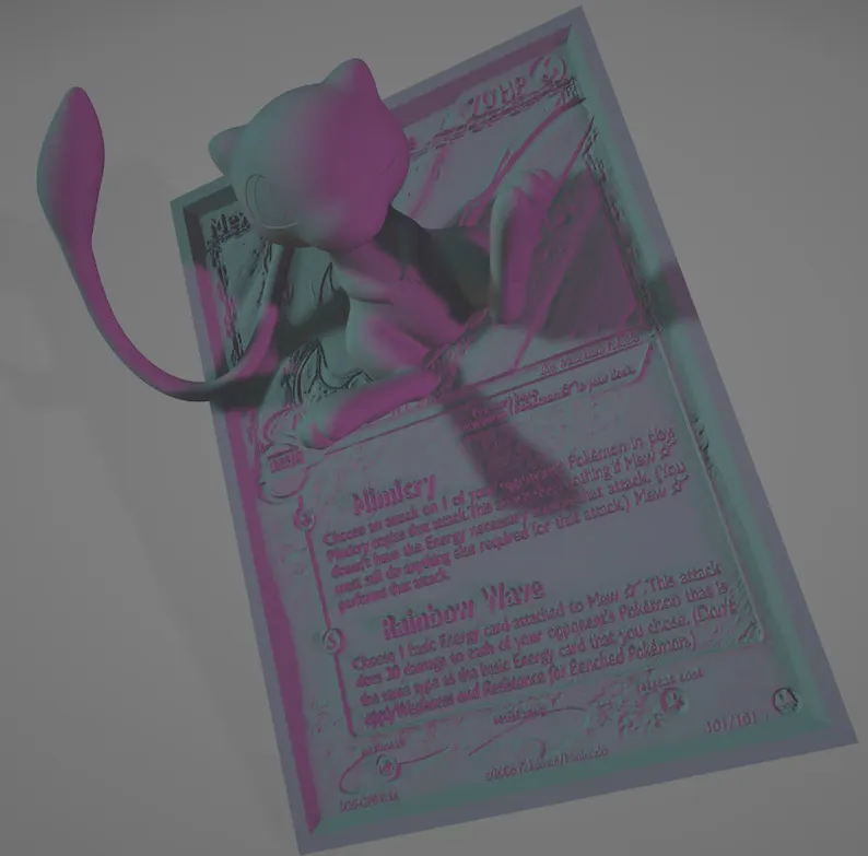 mew two pokemon card 3d by Cosmotech 3D - MakerWorld