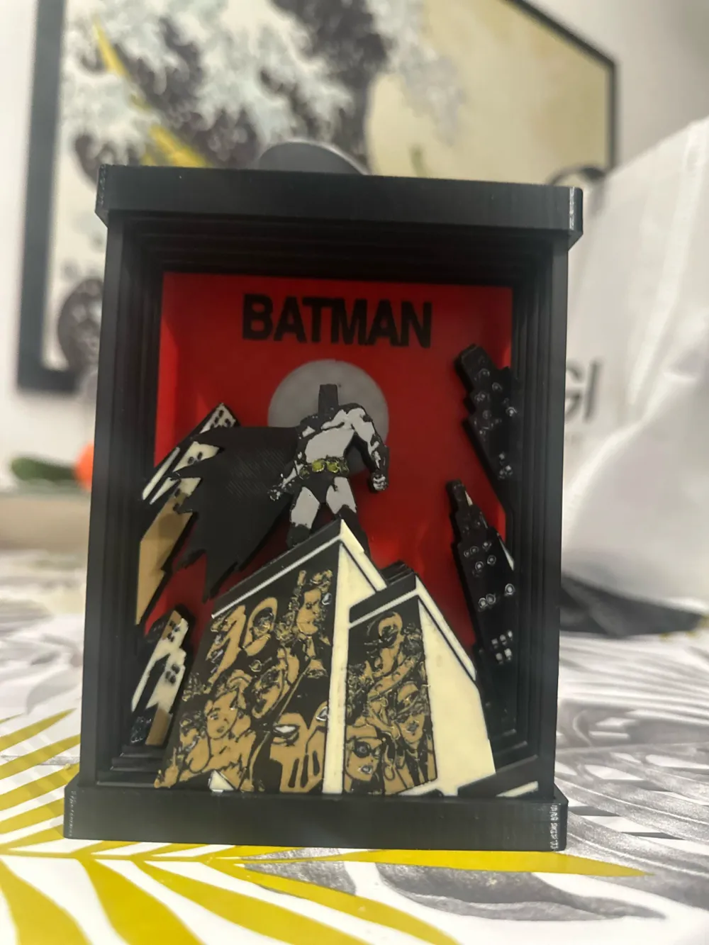 Parallax Art: The Dark Knight - Free 3D Print Model - MakerWorld