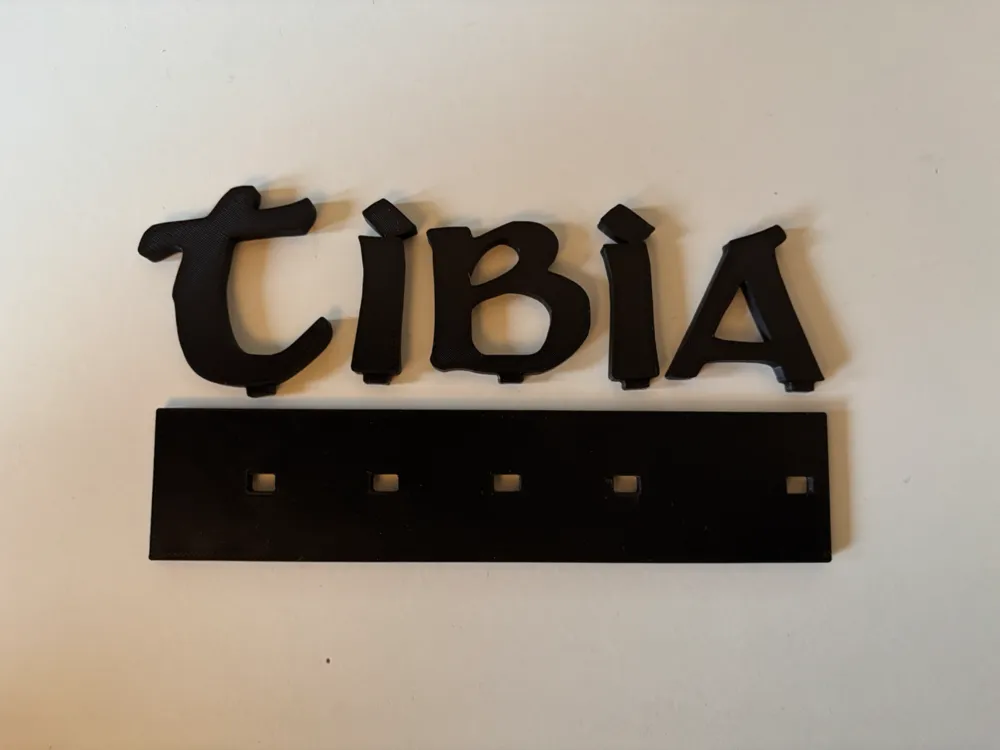 Tibia Logo Display Stand by Rianski Schipanski - MakerWorld