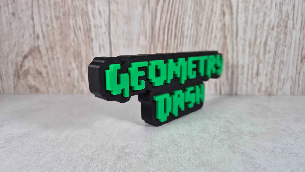 3D Geometry Dash Logo – Customize Your Gaming Area by AB Components ...