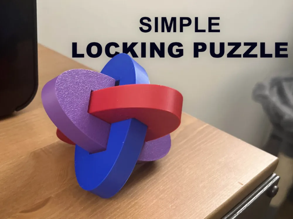 Simple Locking Puzzle by Bulian MakerWorld: Download Free 3D Models