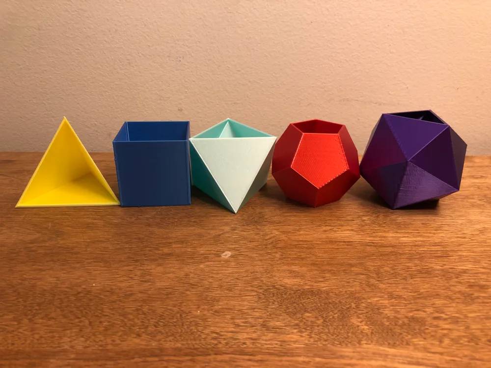 Platonic Solids Containers by Doom Taco MakerWorld: Download Free 3D Models