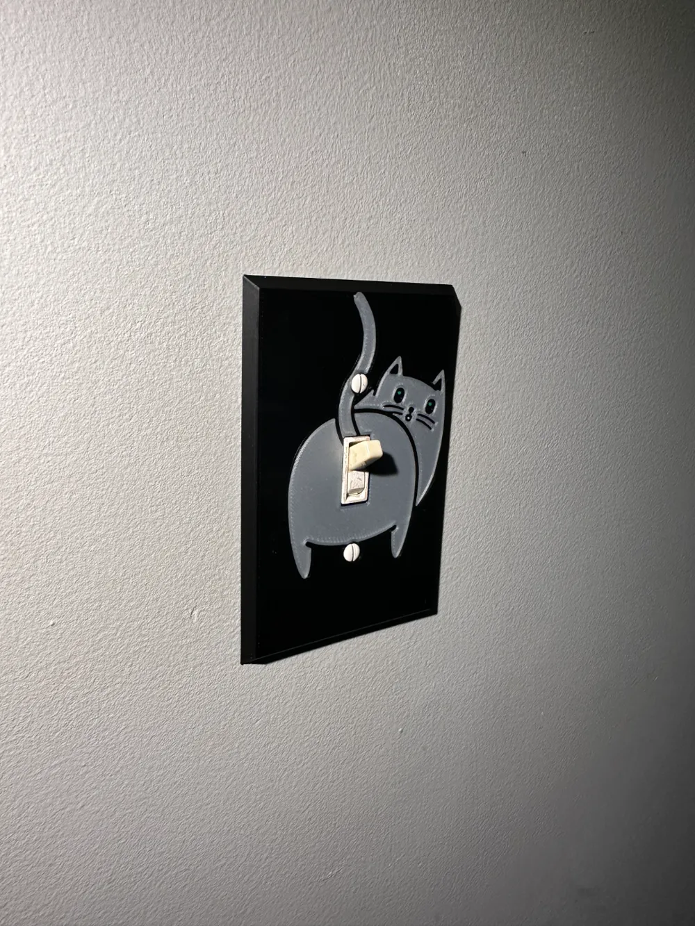 Cat Light Switch Cover - Single Switch - Free 3D Print Model - MakerWorld
