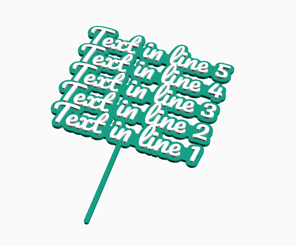 Multiline cake topper text generator by Nagy MakerWorld: Download Free ...