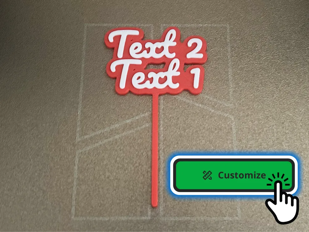 Multiline cake topper text generator by Nagy MakerWorld: Download Free ...