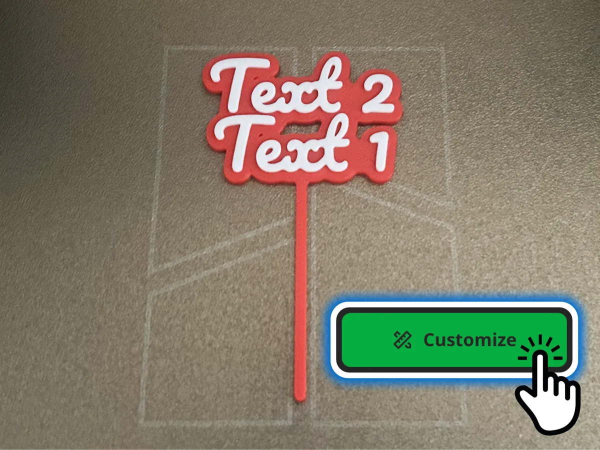 Multiline cake topper text generator - Free 3D Print Model - MakerWorld