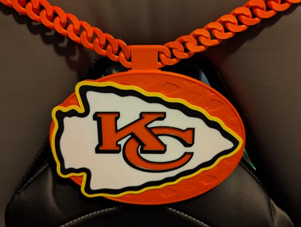 Kansas City Chiefs Oversized Pendant and Chain by MFDesigns3D ...