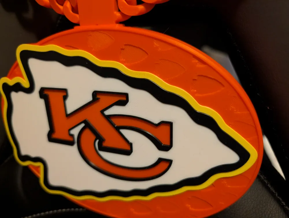 Kansas City Chiefs Oversized Pendant and Chain by MFDesigns3D ...